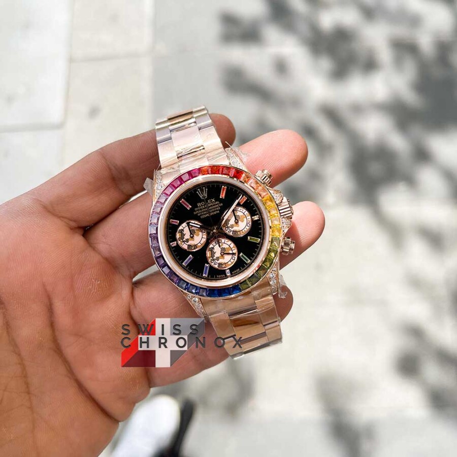 Rolex Cosmograph Daytona 116595 Rainbow Rose Swiss