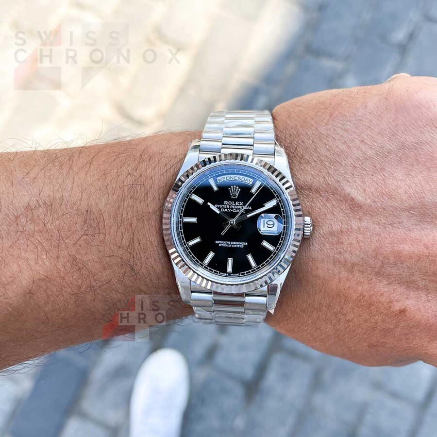 Rolex Day-Date 228239 40 MM Black Dial | Swiss Noob Factory