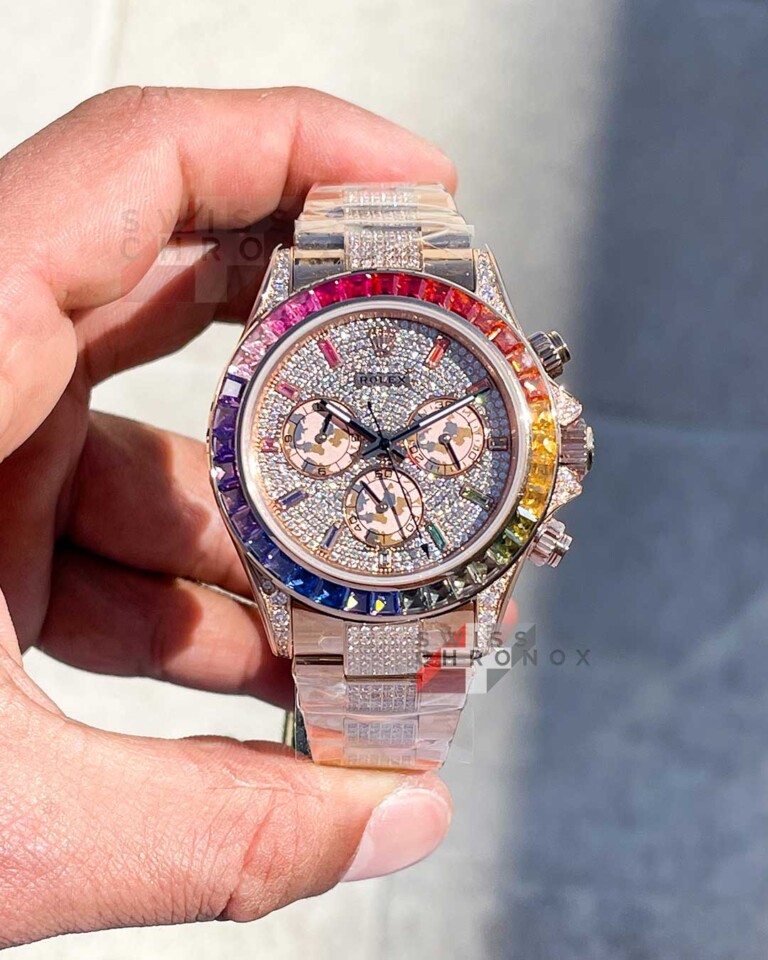 Rolex Daytona Rainbow Diamond 116595RBOW Clone