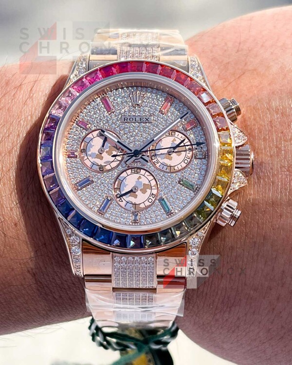 Rolex Daytona Rainbow Diamond 116595RBOW Clone
