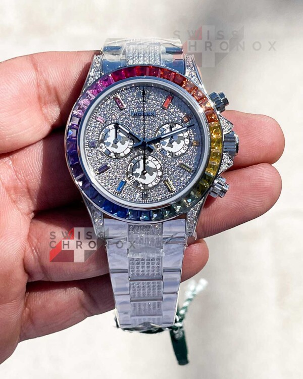 Rolex Daytona Rainbow Full Pave Diamond