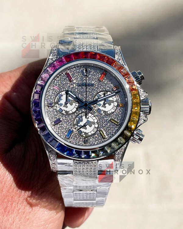 Rolex Daytona Rainbow Full Pave Diamond