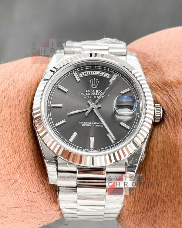 Rolex Day-Date 40mm Slate Grey Dial